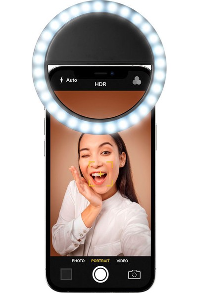 Cellular Line Cellularline Selfie Ring Pocket Video ve Selfıe Çekim Için Işıklı Tripod Halka Cellular Line Cellularline Selfie Ring Pocket Video ve Selfıe Çekim Için Işıklı Tripod Halka