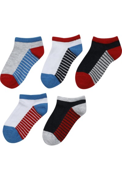 Polaris Down Line 5 Li Ptk-B 2fx Çok Renkli Erkek Çocuk 5'LI Patik Çorap