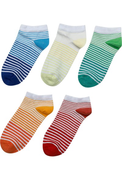 Polaris Rainbow Line 5 Li Ptk-B Çok Renkli Erkek Çocuk 5'LI Patik Çorap