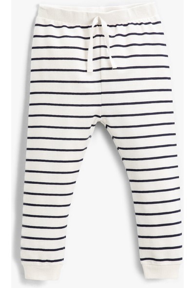 Koton Erkek Bebek Çizgili Belden Bağlamalı Eşofman Altı Pamuklu