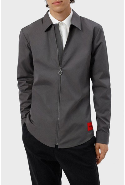 Hugo Pamuklu Fermuarlı Extra Slim Fit Gömlek Erkek Gömlek 50463146 016