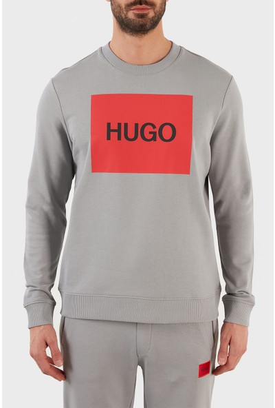 Hugo Pamuklu Baskılı Regular Fit Bisiklet Yaka Sweat Erkek Sweat 50463314 047