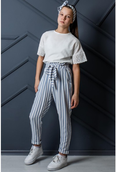 Pina Kids Kız Çocuk Takım Bluzlu Yüksek Bel Pantolonlu 3’lü Takım Pina Kids Kız Çocuk Takım Bluzlu Yüksek Bel Pantolonlu 3’lü Takım