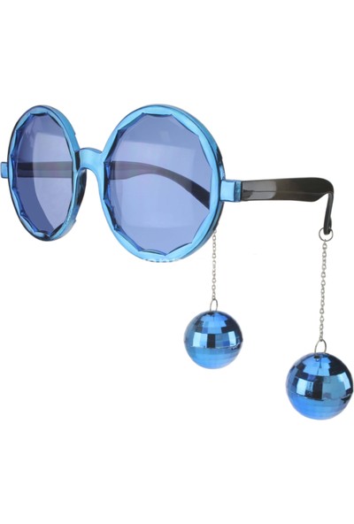 5dm Küpeli Parti Gözlüğü Disko Toplu - Mavi
