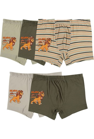 Donella 5'li Renkli Aslan Baskılı Erkek Çocuk Boxer - 75711035UA