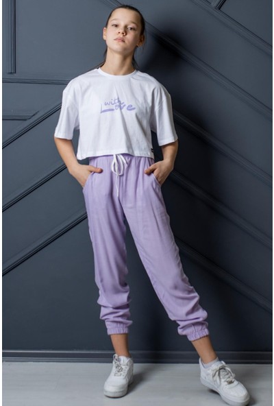 Pina Kids Baskılı Kız Çocuk Alt Üst Ikili Takım 8-14 Yaş Arası