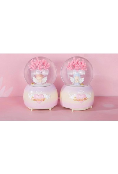 Kar Püskürtmeli Melek Prenses Kar Küresi