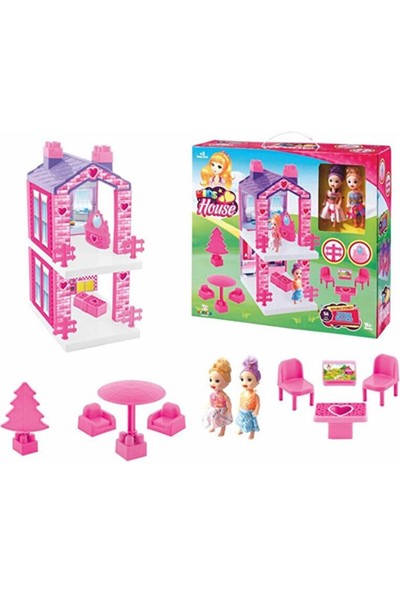 Kette Plastik Iki Katlı Bebekli Ev Oyun Seti