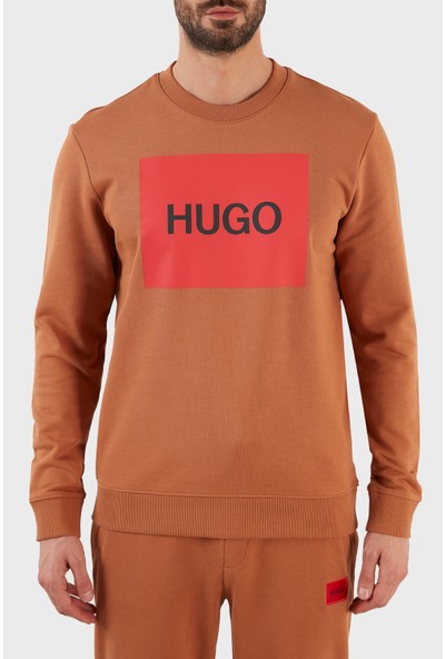 Hugo Pamuklu Baskılı Regular Fit Bisiklet Yaka Sweat Erkek Sweat 50463314 218