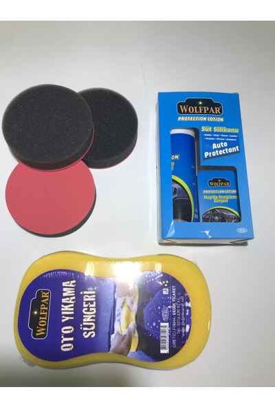 Wolfpar Süt Silikonu Pasta Cila Oto Yıkama Süngeri Wolfpar Süt Silikonu Pasta Cila Oto Yıkama Süngeri