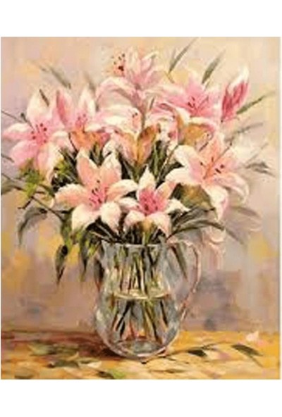 Hobi Tedarik Vazodaki Zambaklar Sayılarla Boyama Seti Çerçeveli 70 x 90 cm Hobi Tedarik Vazodaki Zambaklar Sayılarla Boyama Seti Çerçeveli 70 x 90 cm