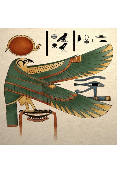 Hobi Tedarik Mısır Tanrısı Horus Sayılarla Boyama Seti Çerçeveli 90 x 110 cm