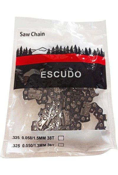 Escudo Takım Zincir 3/25 - 1.3mm - 36 Diş Yarım Köşe