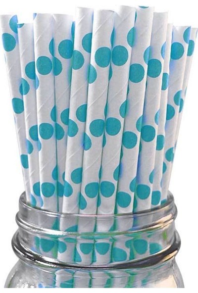 İpek Böceği Mavi Puantiyeli Karton Pipet 25 Adet İpek Böceği Mavi Puantiyeli Karton Pipet 25 Adet