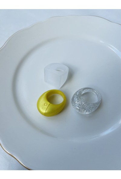 Retrobird 3 Lü Akrilik Yüzük Set Kadın Çok Renkli Retrobird 3 Lü Akrilik Yüzük Set Kadın Çok Renkli