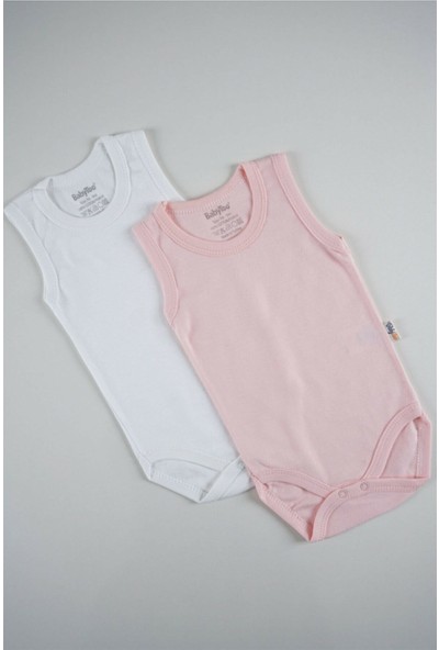 Miniko Kids Yeni Sezon Askılı Düz Renk 2li Kız Bebek Çıtçıtlı Badi Zıbın