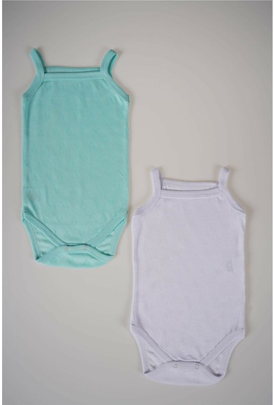 Miniko Kids Yeni Sezon Askılı 2li Çıtçıtlı Badi Zıbın