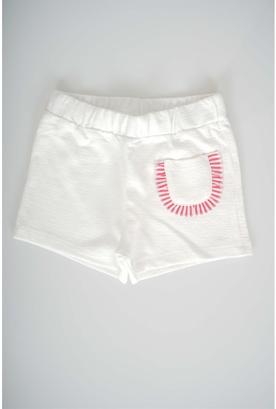 Miniko Kids Kız Bebek Cep Modelli Pamuk Şort Miniko Kids Kız Bebek Cep Modelli Pamuk Şort