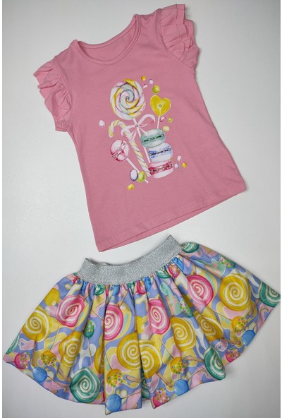Neon Kids Lolipop Badili Etekli Kız Takım Neon Kids Lolipop Badili Etekli Kız Takım