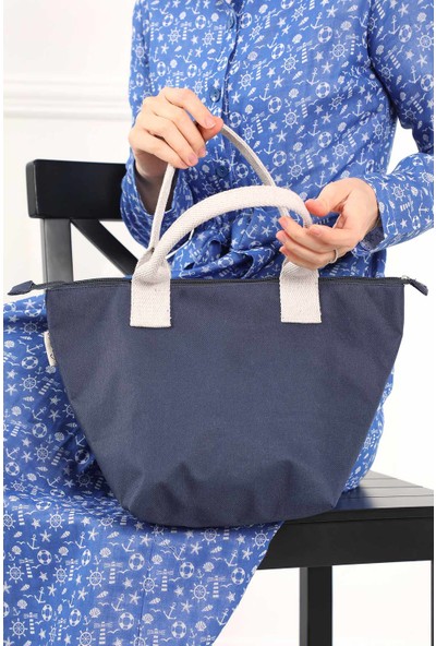 Fermuarlı Oval El Çantası,lacivert,ck-31 Fermuarlı Oval El Çantası,lacivert,ck-31