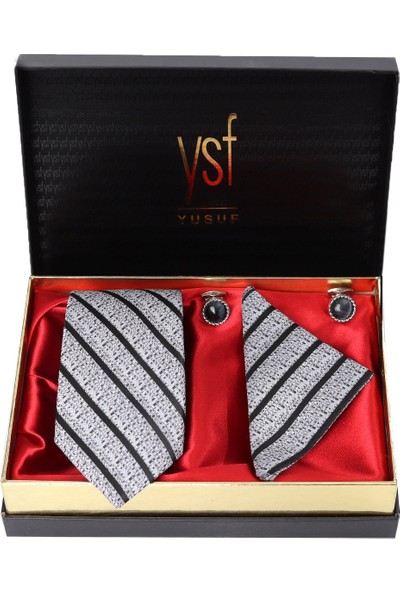 Ysf Kravat Mendil Kol Düğmesi Set 19