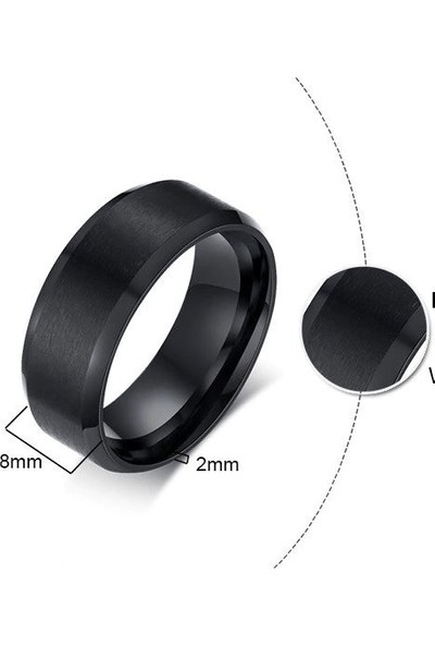 Gümüş Box Mat Siyah Çelik Alyans