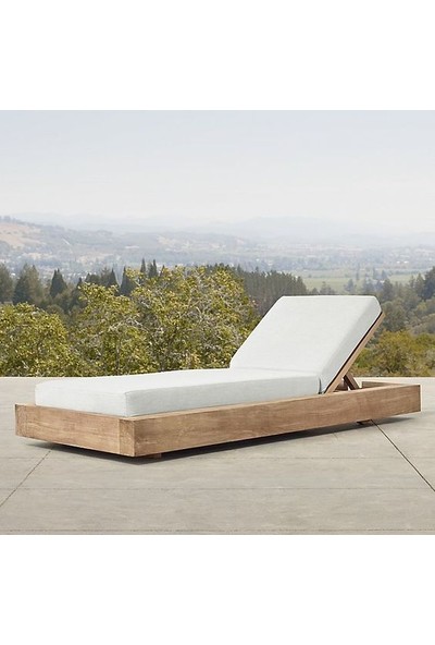 İnce Çizgi Ahşap Tekerlekli Şezlong İnce Çizgi Ahşap Tekerlekli Şezlong