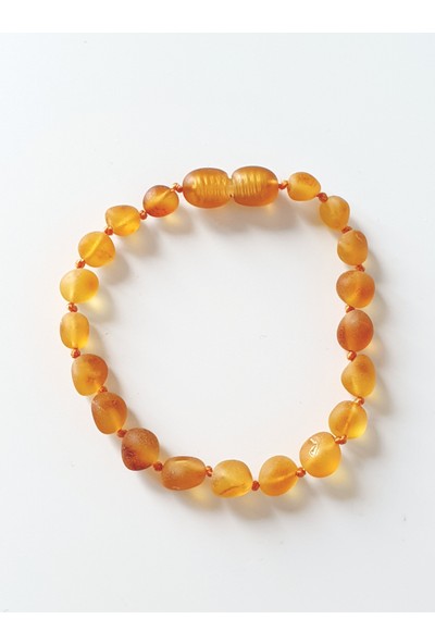 Kehribar Sarayı Damla Kehribar Çocuk Bileklik Mat Bal Renk 16 cm