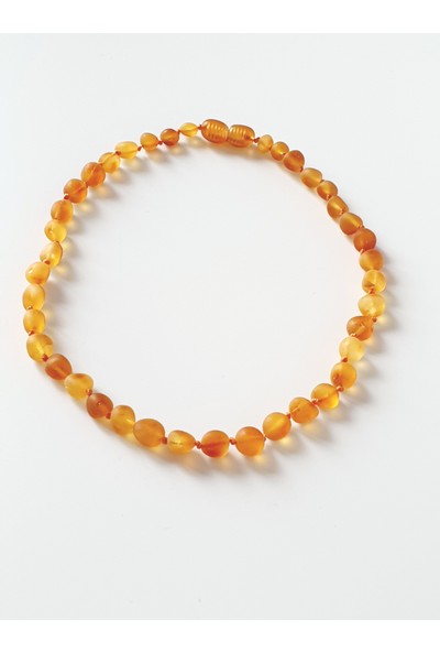 Kehribar Sarayı Damla Kehribar Mat Bal Renk Çocuk Kolye