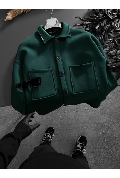 Abluka Online Oversize Basic Rahat Ceket Yeşil Abluka Online Oversize Basic Rahat Ceket Yeşil