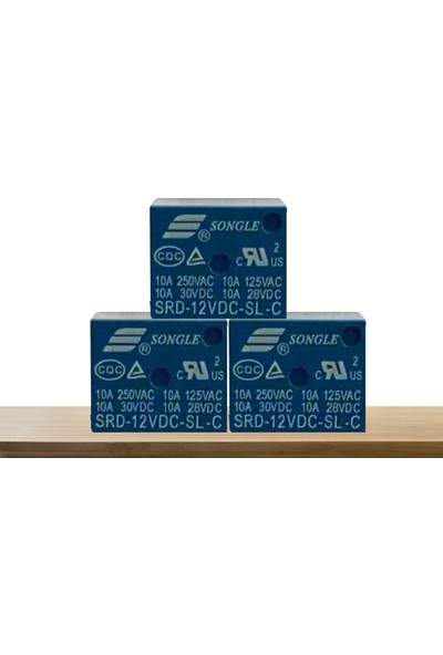 Elektromall SRD-12VDC-SL-C - 12V Role 10A 5pin (3 Adet) Elektromall SRD-12VDC-SL-C - 12V Role 10A 5pin (3 Adet)