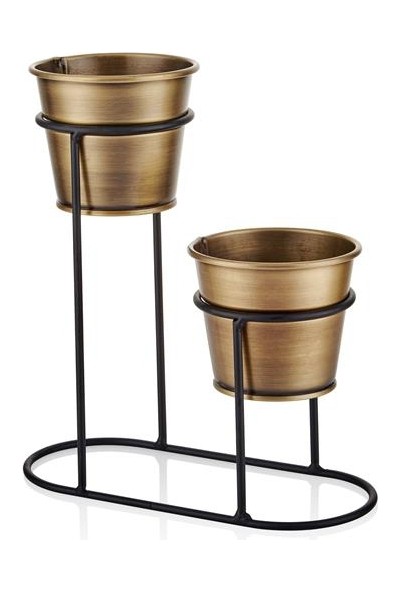 Cemile Nordic Gold Saksi Set 28X19X31