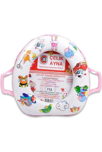 Çelik Ayna 712 Tutmalı Çocuk Klozet Kapağı Karışık Desen Çelik Ayna 712 Tutmalı Çocuk Klozet Kapağı Karışık Desen