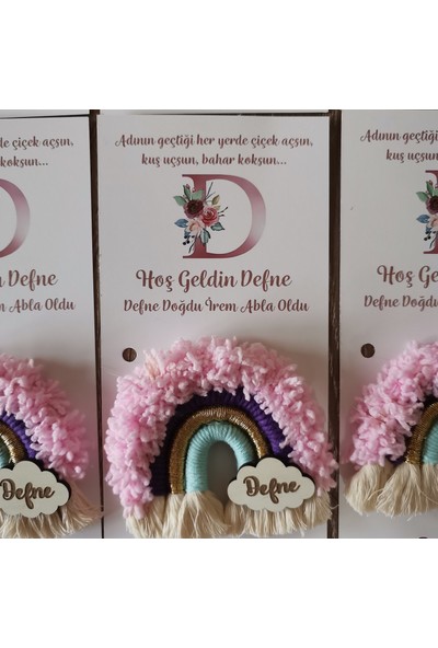 Renklidolap El Yapımı Isme Özel Kartlı Bebek Hediyelikleri 20 Adet
