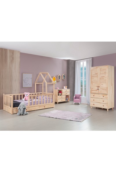 Setay Çocuk Odası, Algın Montessori Çocuk Odası Takımı, Dolap, Yavrulu Karyola, Şifonyer