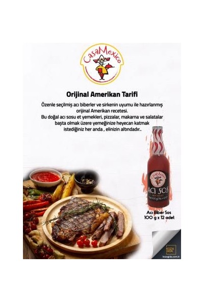 Casa Mexico Acı Biber Sos Casamexico 100ML X12 Adet Casa Mexico Acı Biber Sos Casamexico 100ML X12 Adet