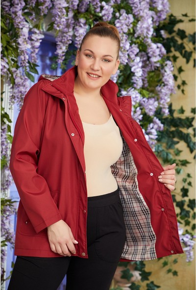 Rmg Iç Astarlı Büyük Beden Trençkot Rmg Iç Astarlı Büyük Beden Trençkot