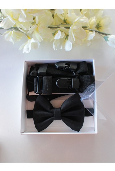 Vitrinmixmini Erkek Çocuk Papyon ve Pantolon Askı Seti- Kutulu Takımı