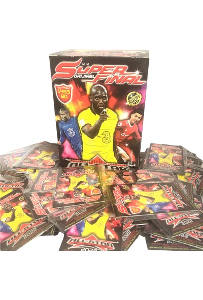 Celicido Süper Final 2022 Sezonu All Star Yenilenmiş Kartlarla Futbolcu Oyun Kartları 200 Paket 400 Adet Celicido Süper Final 2022 Sezonu All Star Yenilenmiş Kartlarla Futbolcu Oyun Kartları 200 Paket 400 Adet