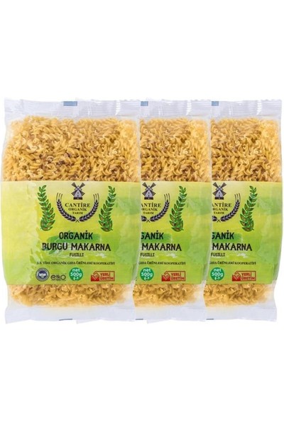 Tire Organik Kooperatifi Cantire Organik Burgu Makarna 500 Gr-3 Adet
