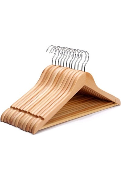 Zuliden Bievve & 12'li Ahşap Elbise Askısı