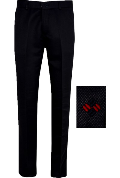 Erkek Siyah Armüllü Klasik Yazlık Keten Pantolon