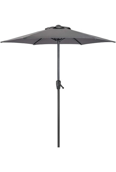 Binbirreyon Makaralı Şemsiye Bahçe Gölgelik Şemsiye 2 M Kumaş Antrasit UV50 AA348
