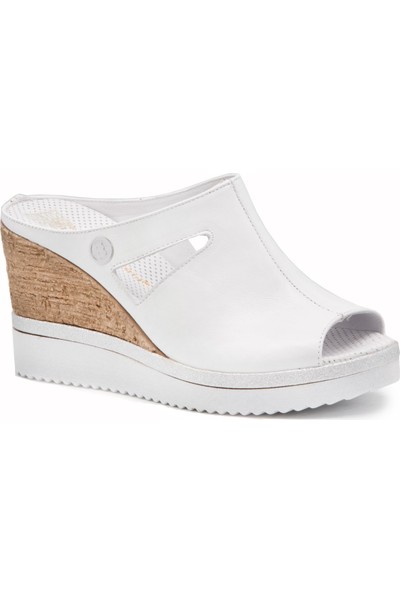 Mammamia D22YT 2255 Beyaz Bayan Terlik Terlik Sandalet