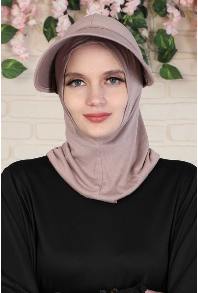 Ayşe Tasarım Şapkalı Penye Bone Vizon Sp-2