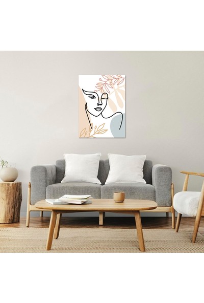 Kitap Şeyleri Kadın Çizim Silüet Mdf Tablo 30X40 - 30