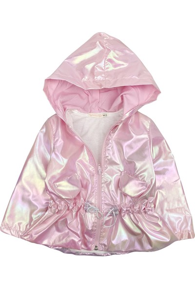Shine Pembe Kapüşonlu Kız Bebek Yağmurluk Shine Pembe Kapüşonlu Kız Bebek Yağmurluk