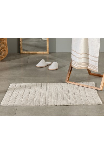 English Home Lucca Pamuklu Banyo Paspası 60 x 90 cm Gri