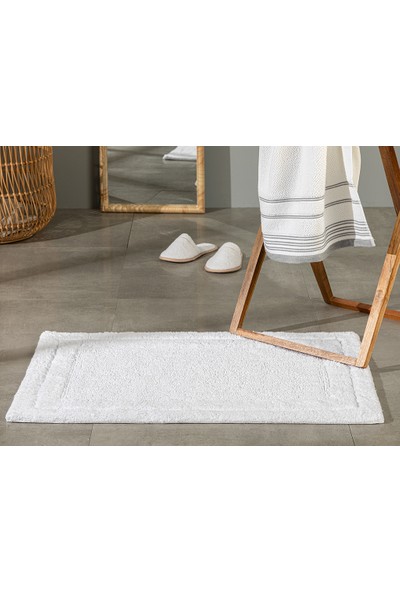 English Home Otto Pamuklu Banyo Paspası 60 x 90 cm Beyaz