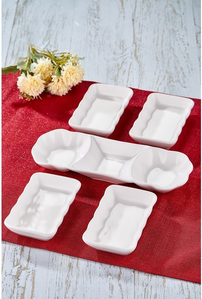 Blue Çarşım 5 Parça Damla Sultan Lüks Özel Tasarım Çerezlik ve Kahvaltı Seti